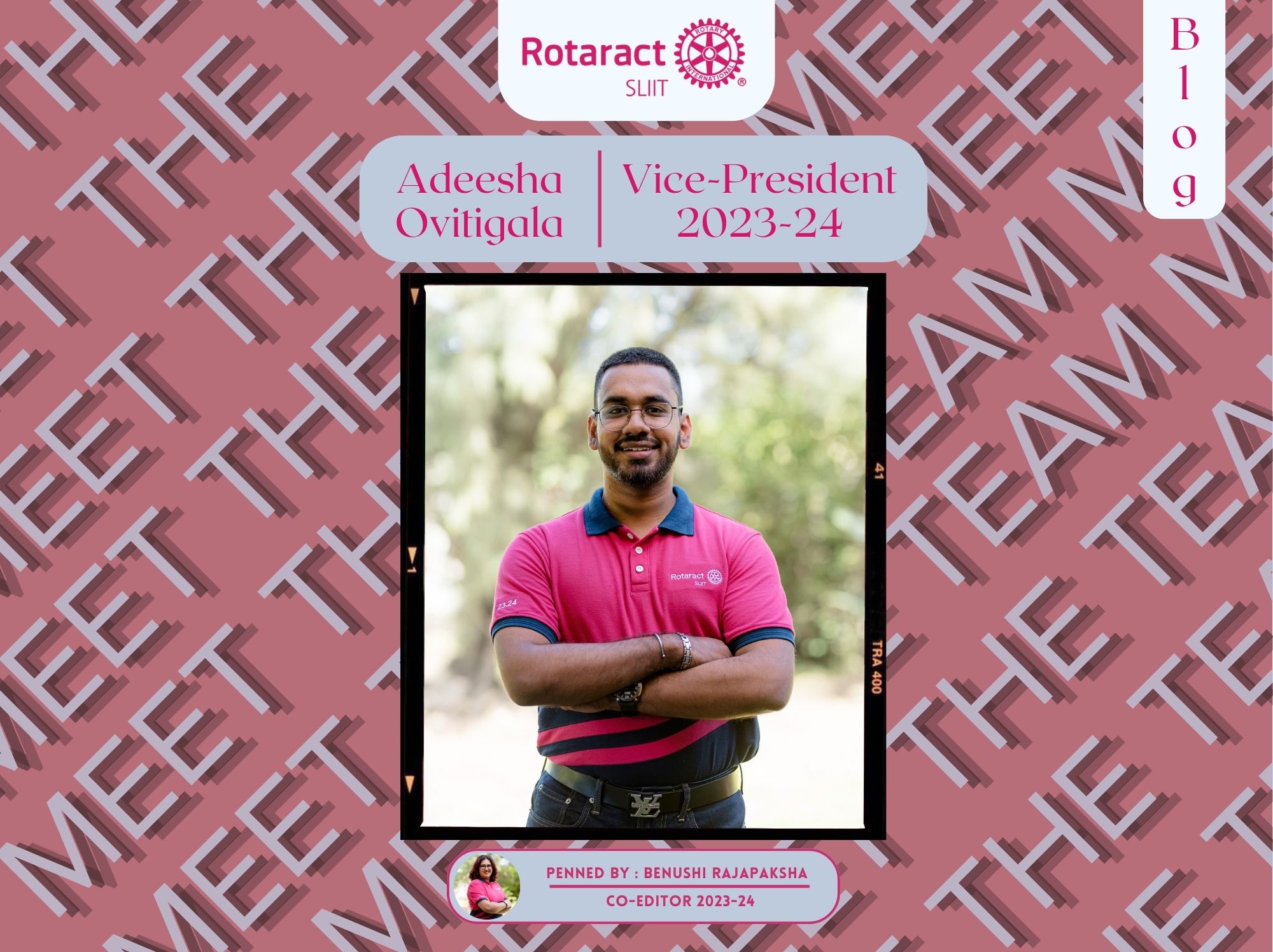 Meet The Team – Adeesha Ovitigala – Rotaract Club of SLIIT