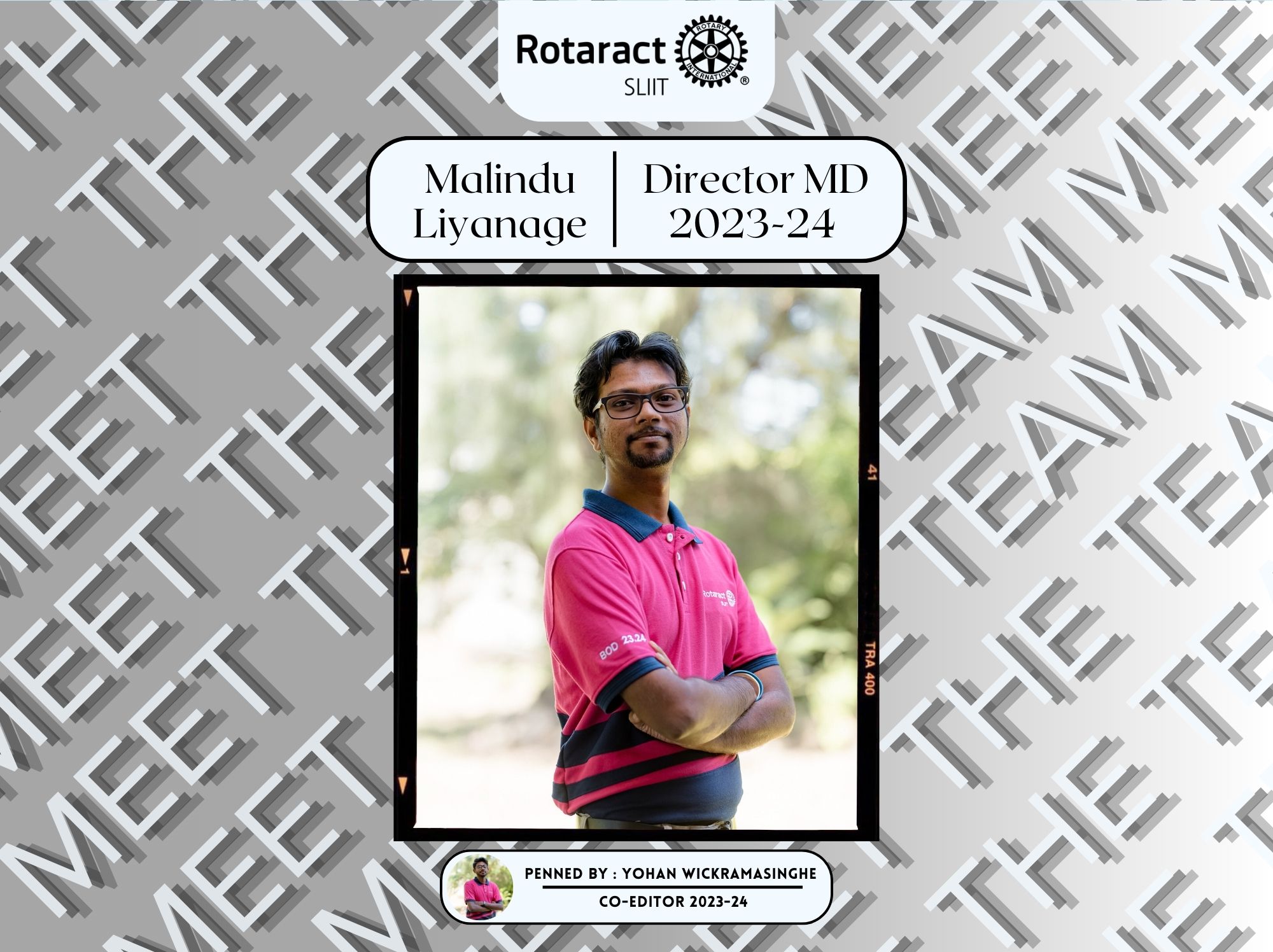 Meet The Team – Malindu Liyanage – Rotaract Club of SLIIT