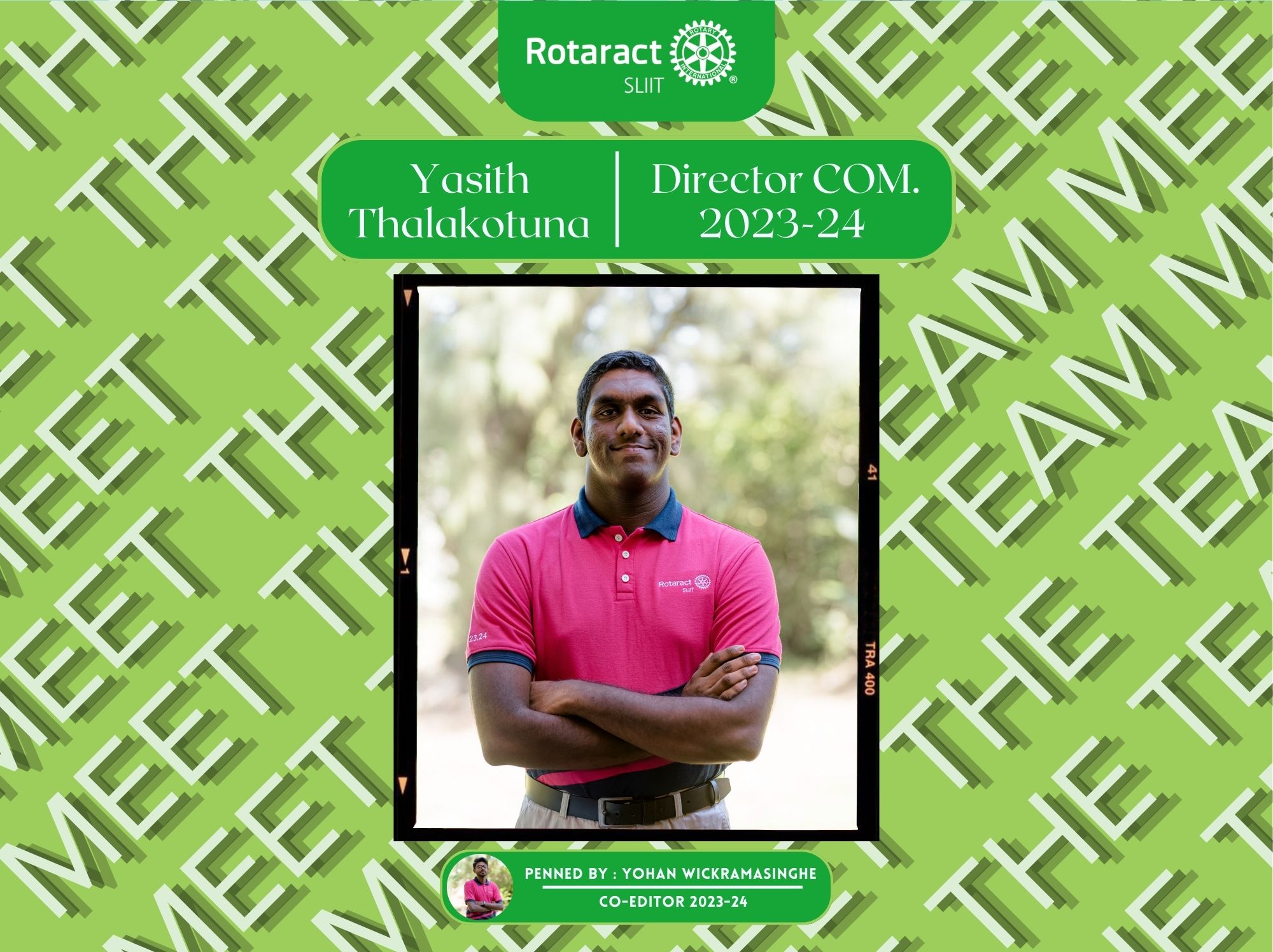Meet The Team – Yasith Adithya – Rotaract Club of SLIIT